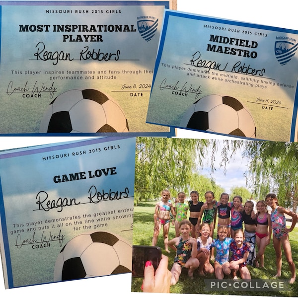 EDITABLE Soccer Award Certificates, Award Ceremony Certificates, Soccer ...
