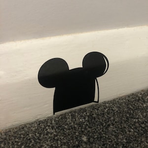 4x Mickey Ears Mouse Hole Vinyl Decal Sticker Disney - Etsy