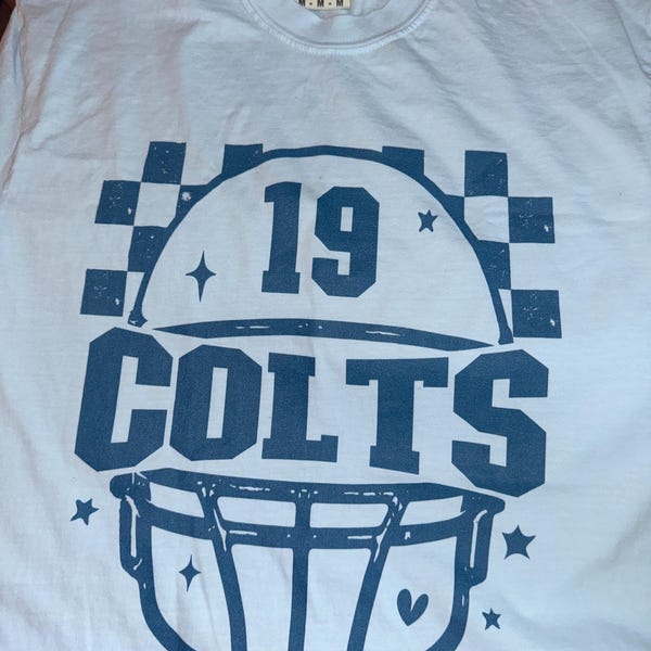 Custom Checkered Football Shirt COMFORT COLORS® Retro Game Day Football ...