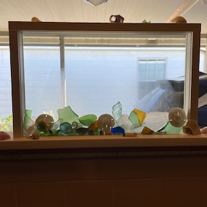 Dreamcatcher Stand up Sea and Beach Glass Display Window With Dividers ...