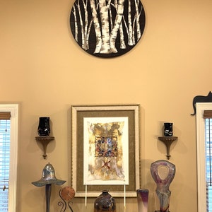 Circle Carved Wood Wall Tree Forest Hanging Decor - Etsy