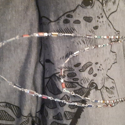 Swarovski Like Multi-colored Necklace. Gema. Contemporary Look Crystal ...