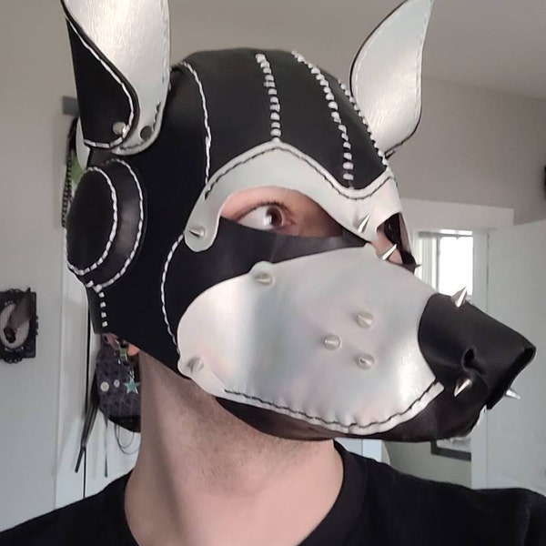 Wolf Pup Dog Mask Pattern - Leather Hood PDF With Tutorial - Etsy