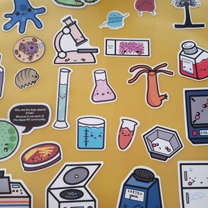 Cute Science Equipment and Disposables Decorative Magnet set | Etsy