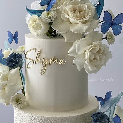 Cake Charm Custom Acrylic Name Plate Birthday Cake Decor - Etsy