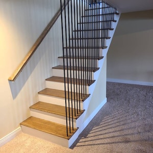 54-inch Retrofit Tread Kit With Riser Remove Carpet Add Hardwood for ...