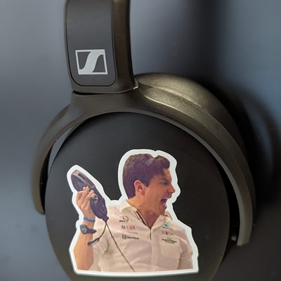 Toto Wolff Throwing Headset Sticker - Etsy