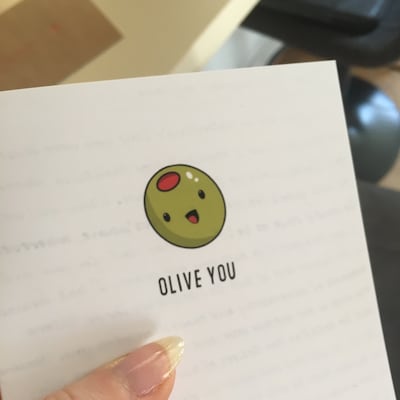 Olive You Handmade Greeting Card Food Puns Love - Etsy