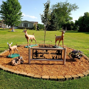 Log Cabin Outdoor Welcome Sign | Etsy