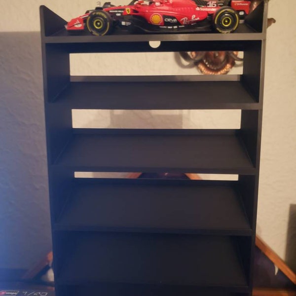 V2 6 Car Tilted Bburago 1:43 1/43 F1 Formula 1 Race Car Display Stand W ...