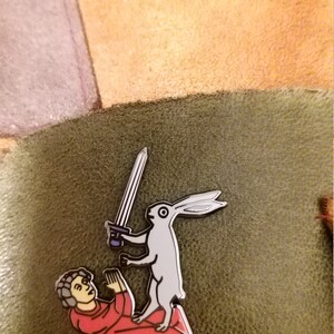 38mm Sword Rabbit Hard Enamel Pin | Etsy