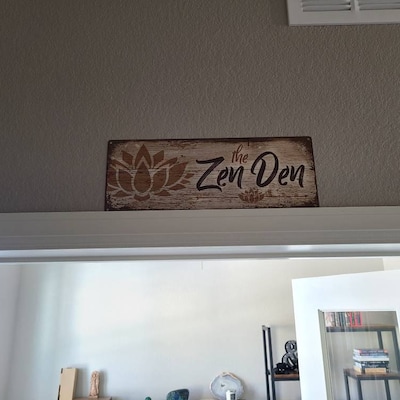 The Zen Den Lotus Metal Sign Wall Decor for Meditation, Yoga or Studio ...
