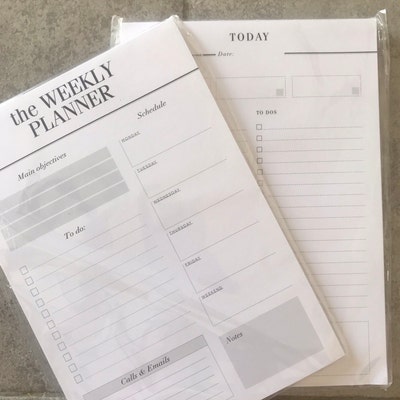 Weekly Planner Notepad / Desk Pad Planner / to Do List Notepad / A5 ...