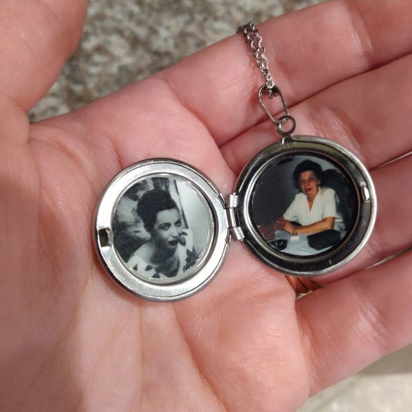 Handwriting Locket Necklace, Stainless Steel Locket for Pictures ...