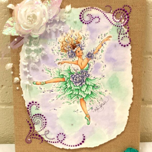 Digital Stamp - Ballet - Flower Ballerina - Graceful Dancer in Floral ...