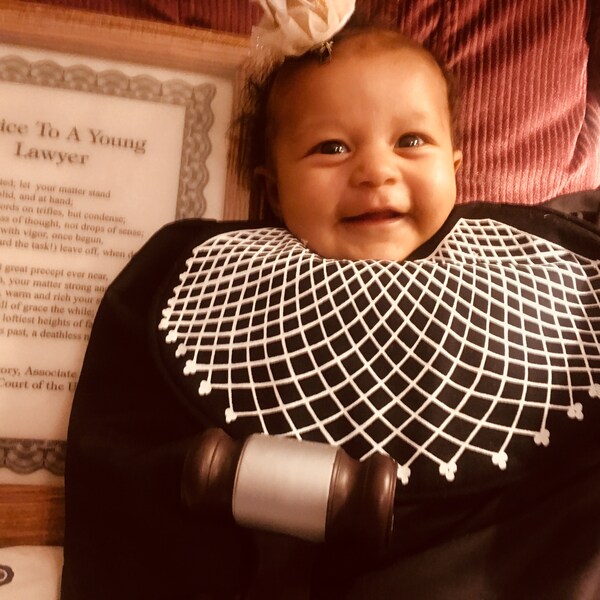 Dissent Collar Baby Bib / Ruth Bader Ginsburg / Notorious RBG / Supreme ...
