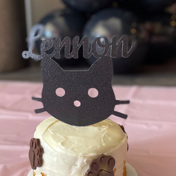 Cat Cake Topper, Kitty Cake Topper, Kitten Cake Topper, Custom Cat ...