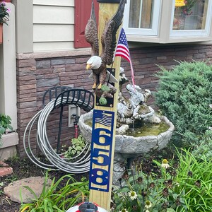 Patriotic Address Sign, Metal Flag Address Sign, Outdoor Address Sign ...