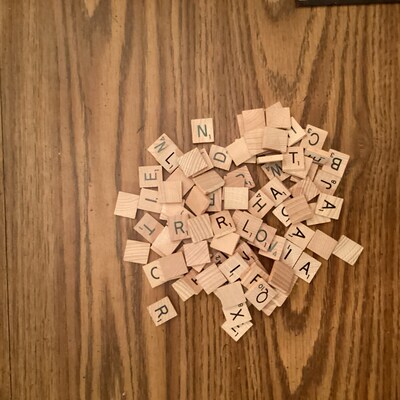 100 Wood Letter Tiles Complete 100 Piece Set Wood Pieces Game Craft ...