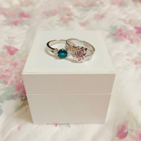 Byleth's Ring Natural Amythest and Pink Sapphire Fire Emblem Three ...