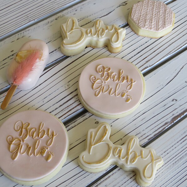 Baby Embosser & Cookie Cutter Combo Acrylic Fondant Stamp, Embosser for ...
