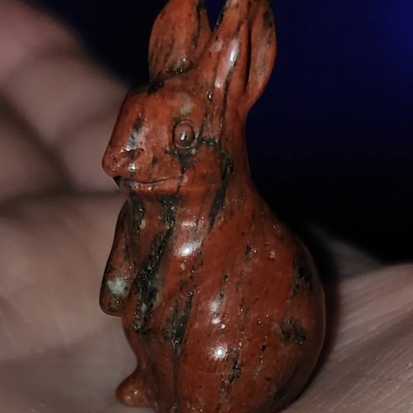 1.5 Inches Crystal Rabbit Carving Small Gemstone Bunny Hand Carved Gift ...
