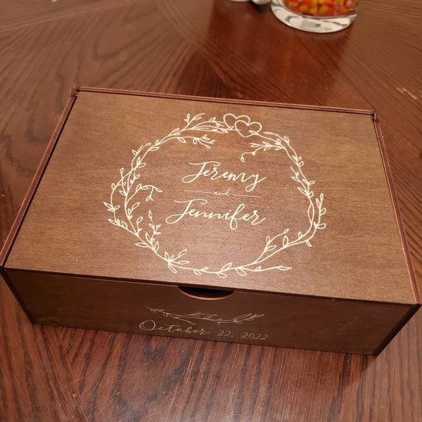 Personalized Wooden, Memory, Keepsake Storage Gift Box - Valentines ...