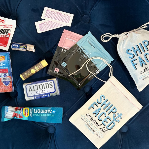 Ship Faced Hangover Kit Bags | Nautical Cruise Party Favors | Boat ...