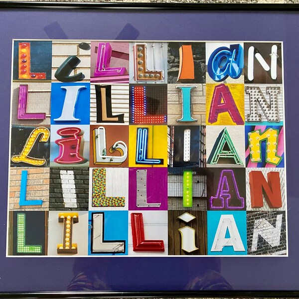 Personalized Poster Featuring ADDIE in Photos of Alphabet Letters From ...