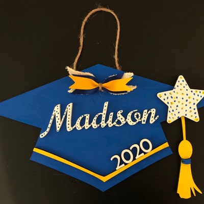 Laser SVG Cut File, Door Hanger Graduation Cap, Class of 2022 ...