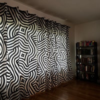 Portrait Design Drape, Abstract Art Face Window Curtains, Artistic ...