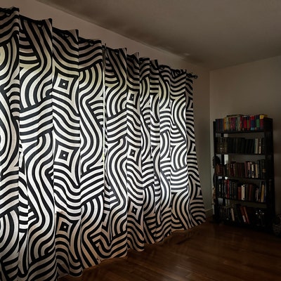 Portrait Design Drape, Abstract Art Face Window Curtains, Artistic ...