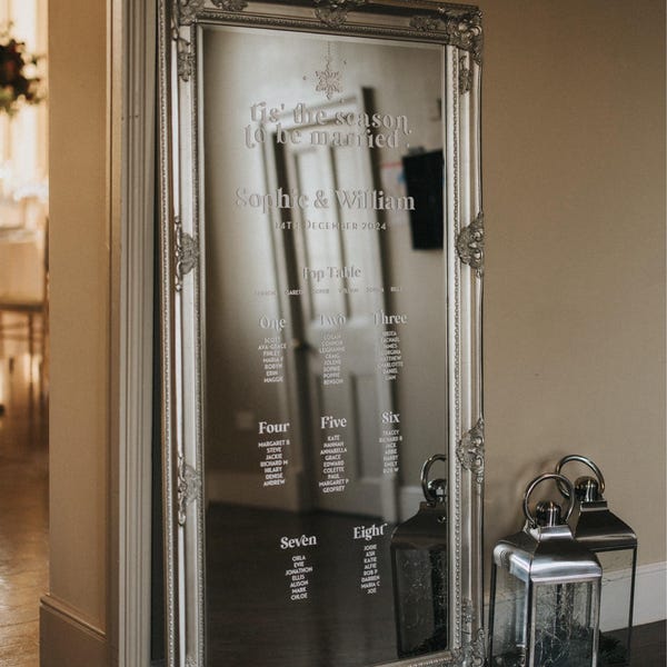 Hello Darling / Beautiful Mirror Wedding Welcome Sign • DIY Easy With ...