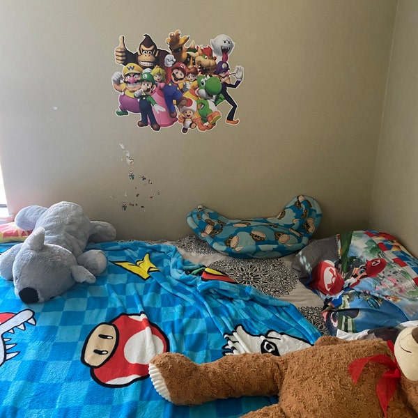 Super Mario Inspired Decal, Mario Decal, Game Room, Mario Kart Decal ...