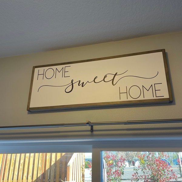 Home Sweet Home Sign | Above Couch Sign | Living Room Signs | Home ...