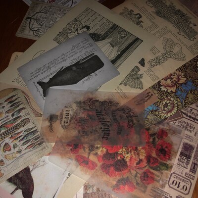 50pcs Vintage Journaling Stickers Stickers Pack, Ephemera, Junk 