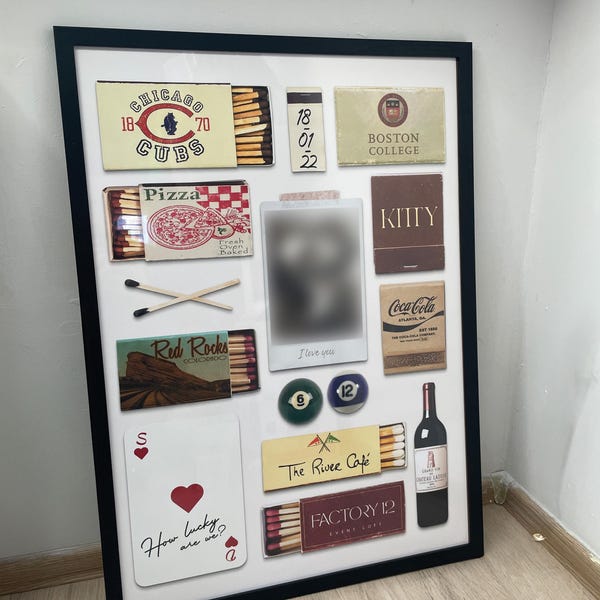 VINTAGE MATCHBOX PRINT, Trendy Matches Poster, Retro Matchbook, Funky ...