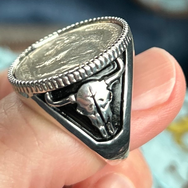 US 1913 - 1938 Indian Head Buffalo Nickel Full Horn AU Coin 925 ...