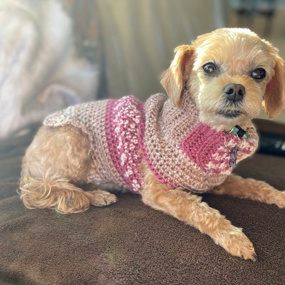 Granny Square Crochet Dog Sweater Pattern. Small Dog Clothes. Easy ...