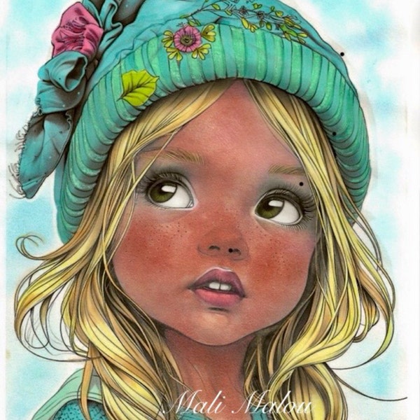 25 Cute Baby Angels Coloring Book Instant Download Grayscale Coloring ...