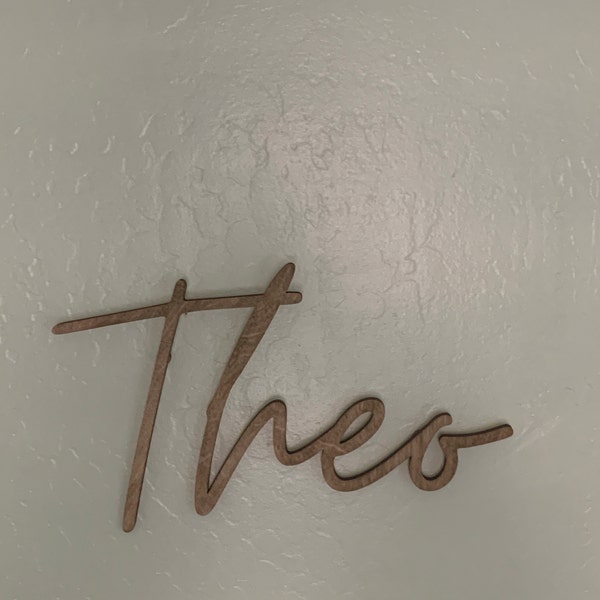 Small Custom Name Sign, Nursery Name Sign, Wooden Name Cutout, Kids ...