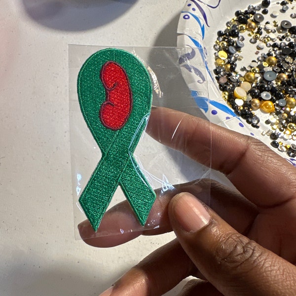 Kidney Disease Awareness Ribbon Iron on Patch Dialysis Kidney ...