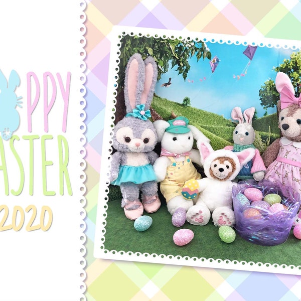 Easter Digital Paper, Bunny, Polka Dots, Tulips, Stripes, Plaid, Easter ...