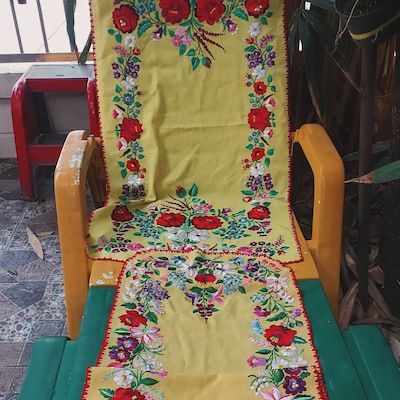 Hungarian Matyo Tablecloth 92/ 90 Cm, Hand Embroidered Home Decoration ...