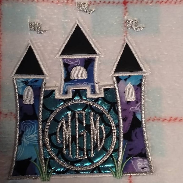 Castle Monogram Princess Digital Machine Embroidery Applique Design 4 ...