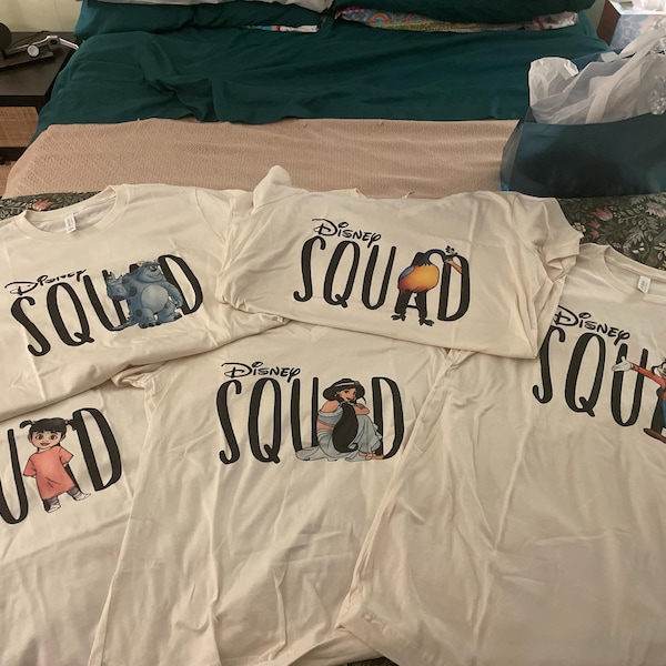Disney Squad Shirts, Disney Characters Shirt, Matching Disney Family ...