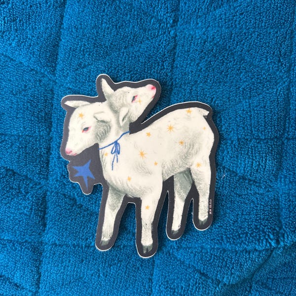 Two-headed Lamb Vinyl Sticker - Etsy