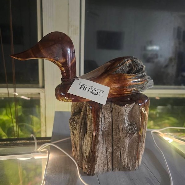 Cedar Fence Post Duck—small. Rustic Stylized Decoy. - Etsy