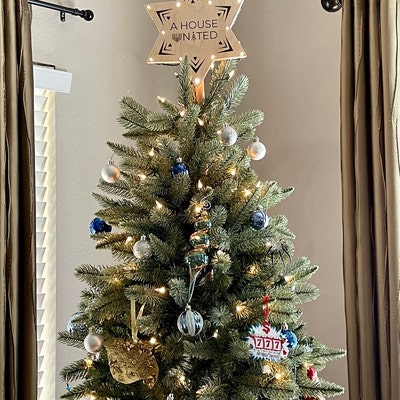 Star of David Tree Topper A House United™ Jewish Christmas Chanukah ...