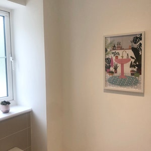 Botanical Sink Bathroom Tile House Plants Art Print Unframed A6 A5 A4 ...